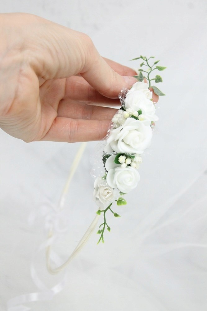 artmimi > Wianek komunijny delikatna ozdoba do włosów KOLORY